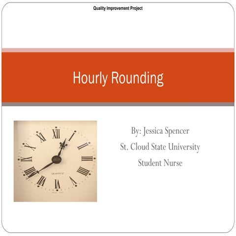 Hourly Rounding Leadership Project Ppt