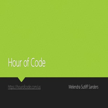 Beginning with Hour of Code at the Library | PPT