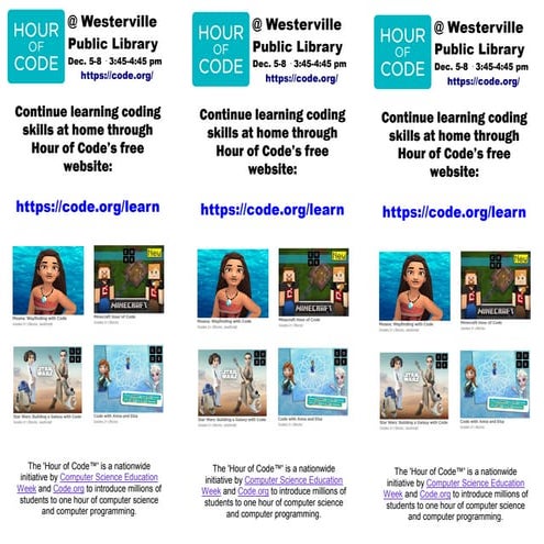 Hour of Code Bookmarks | PDF