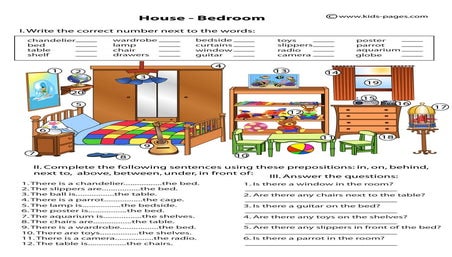 Prepositions of-place-my-room | PPT