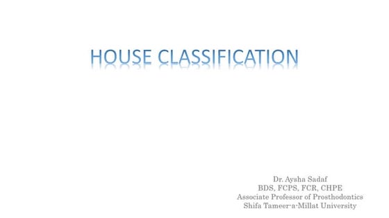 House classification | PPTX
