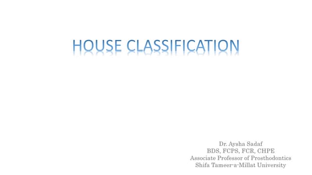 House classification | PPTX