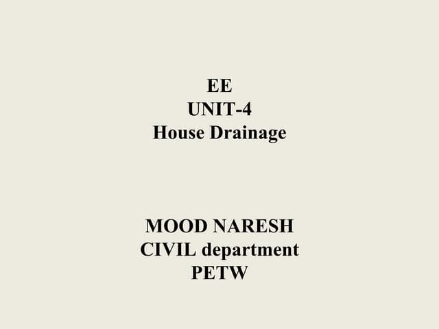 Building drainage system | PPT