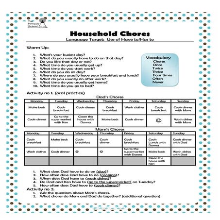 Household chores intermediate | PDF