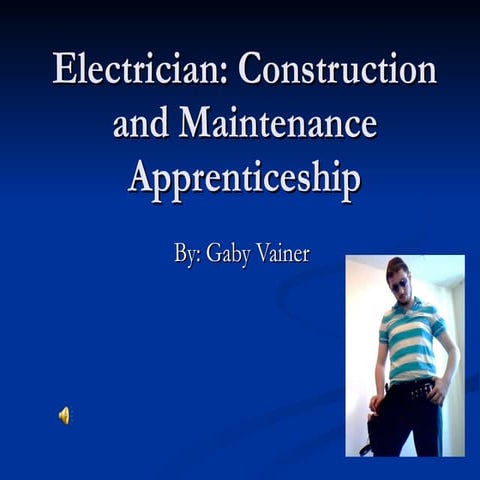 Household Electrician Apprenticeship | PPT
