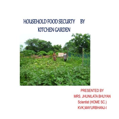 Household food security by kitchen garden | PPTX
