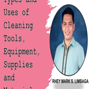 Cleaning tools, equipment and materials | PPTX