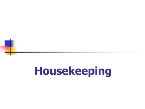 Layout of housekeeping dept. with explanation | PPT