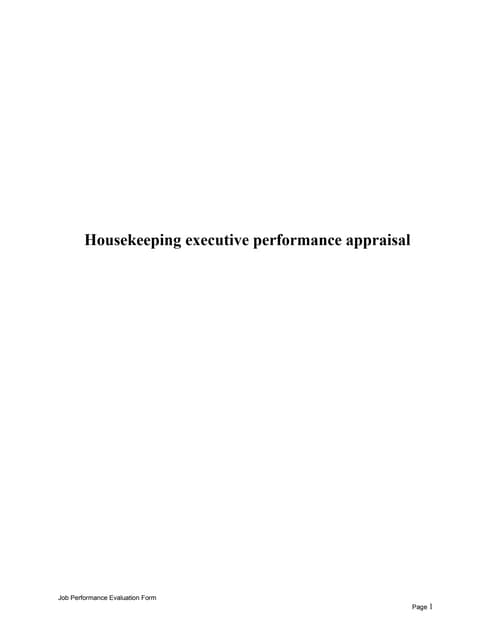 Sample receptionist performance appraisal | PDF