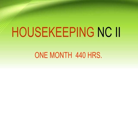 Housekeeping nc ii | PPT