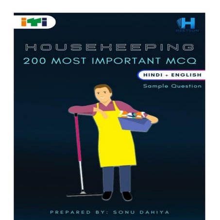 Housekeeping Question Paper ITI NIMI Question Bank MCQ Book Free | PDF