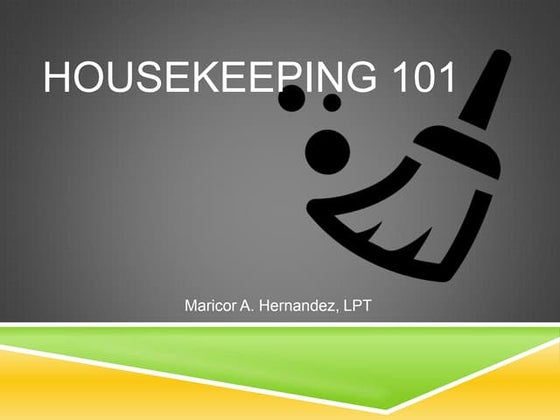 LAUNDRY OPERATIONS IN HOUSE KEEPING | PPT