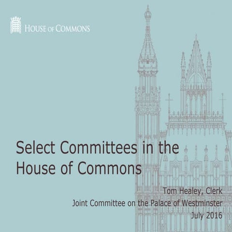 House of Commons select committees | PPTX | Law