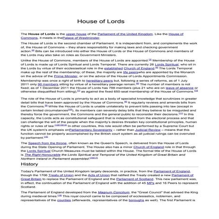 House of Lords | DOCX | Christianity | Religion & Spirituality