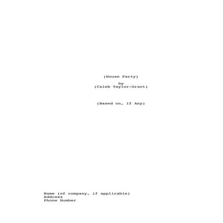 House party script pdf 2.0 | PDF