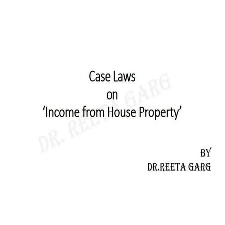 House property case laws | PPT