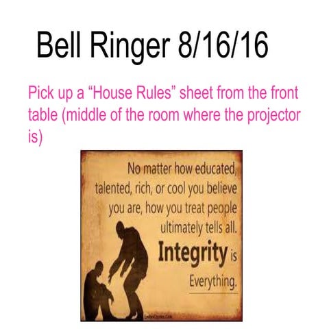 House Rules lesson | PPTX