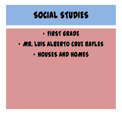 Houses and homes | PPTX