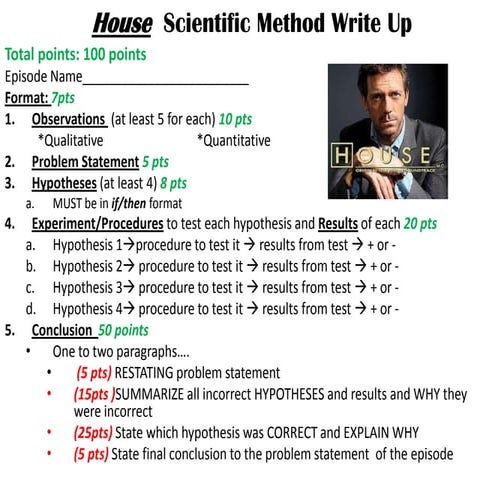 House scientific method write up | PPTX