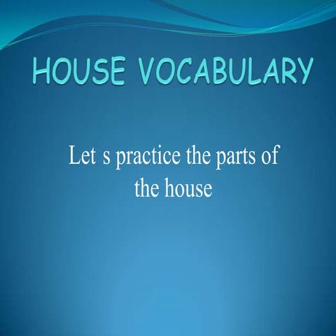 House vocabulary | PPTX