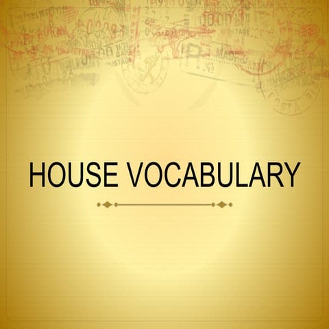 Housevocabulary | PPTX