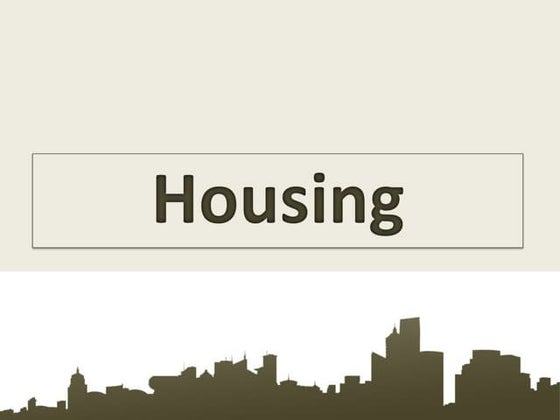 Different types of housing and housing standards | PPTX