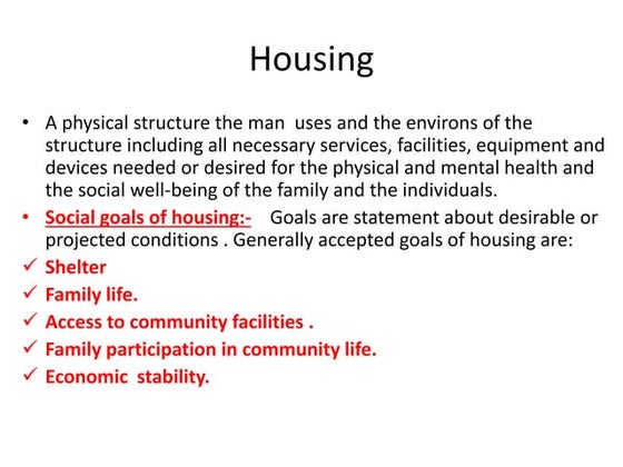 Housing ppt slideshare | PPT