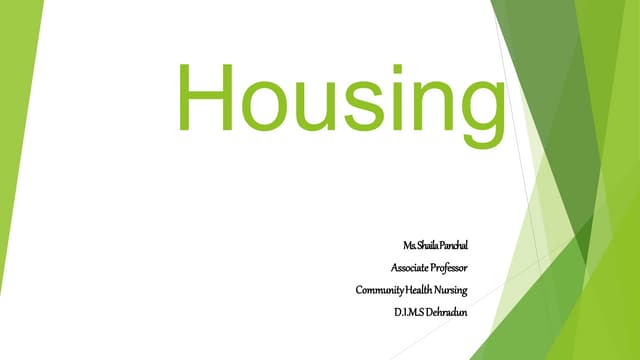 Housing ppt slideshare | PPTX