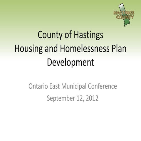 Housing and homelessness plan presentation2 | PPT