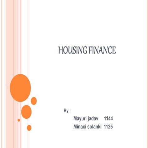 Housing finance ppt (1) | PPTX