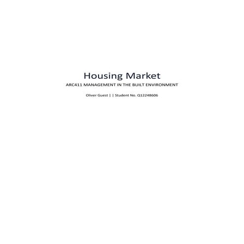 Housing market assignment | PDF