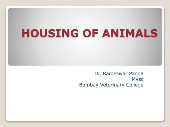 Housing & Equipments for dairy cows | PPT