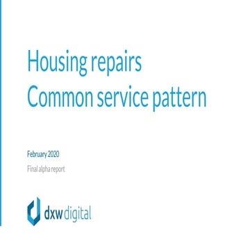 Housing repairs alpha - final report | PPTX
