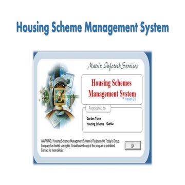 Housing scheme Management System | PPTX | Business | Business and Finance