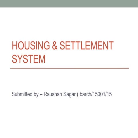 linear city settlement system | PPTX