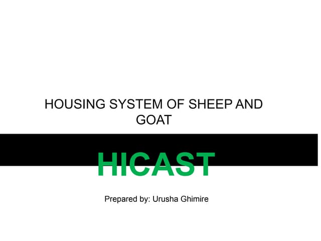 Different types of housing of animals | PPTX