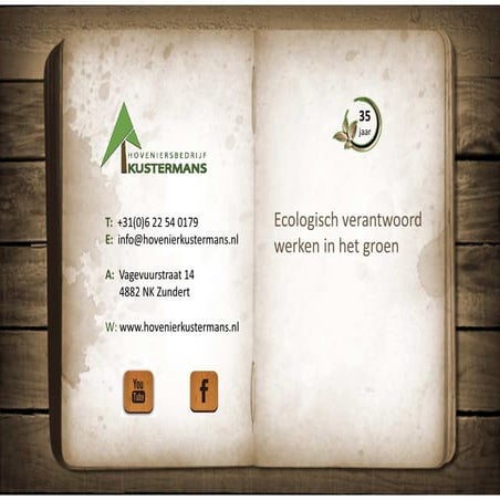 Hoveniersbedrijf kustermans kennismaking | PDF