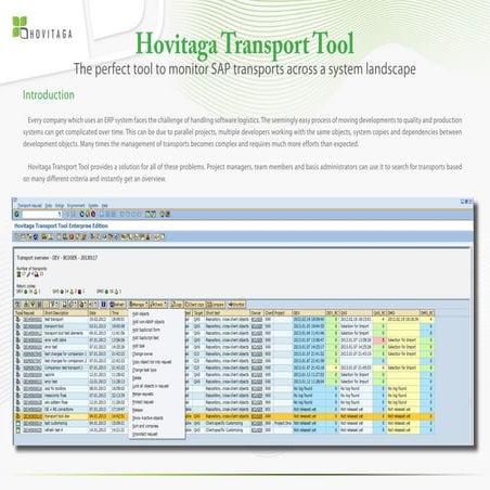 Hovitaga Transport Tool | PPT