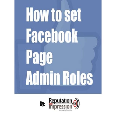 How to set Facebook page admin roles | PPTX