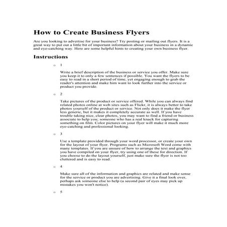 How to create business flyers | PPT