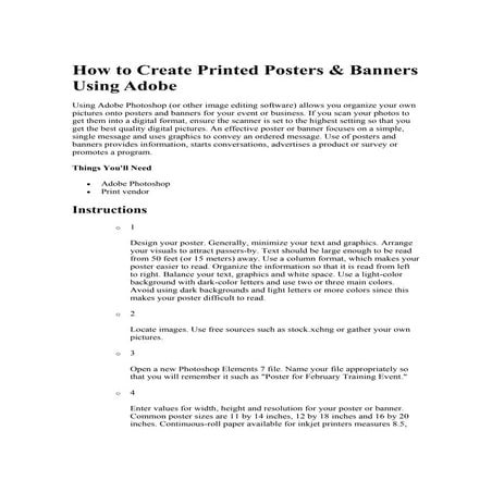 How to create printed posters & banners using adobe | PDF | Desktop ...