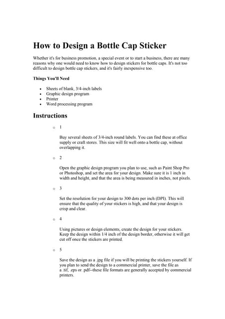 How to design your own oval stickers | PDF