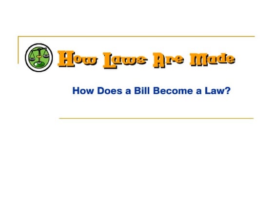 How a bill becomes law presentation | PPT