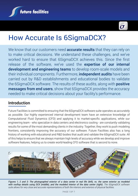 Future Facilities 6SigmaDCX Overview HD | PDF | Cloud Computing | Internet