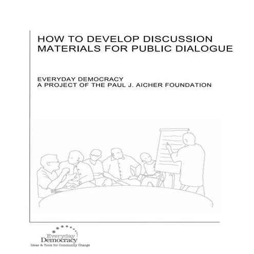 How to Develop Discussion Materials for Public Dialogue | PDF