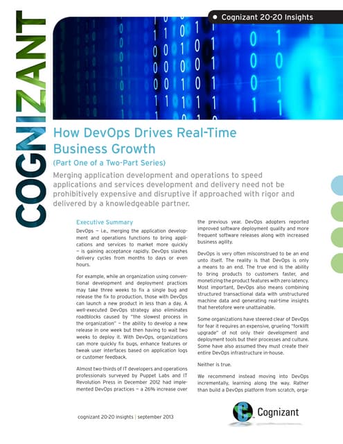 How DevOps Drives Real-Time Business Growth | PDF How DevOps Drives Real-Time Business Growth | PDF