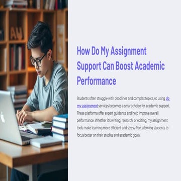 How Do My Assignment Support Can Boost Academic Performance | PPT