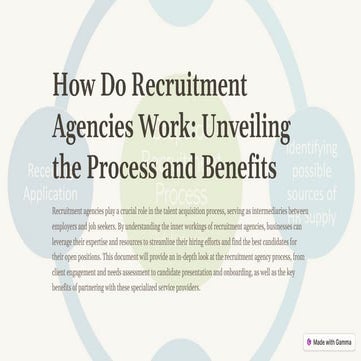 How Do Recruitment Agencies Work-Unveiling the Process and Benefits | PPT