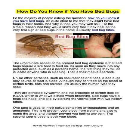 how to bed bugs | PDF