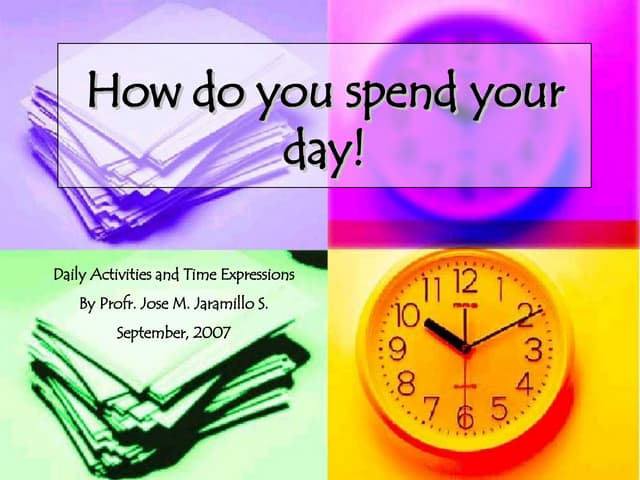 Telling the time with daily activities | PPTX